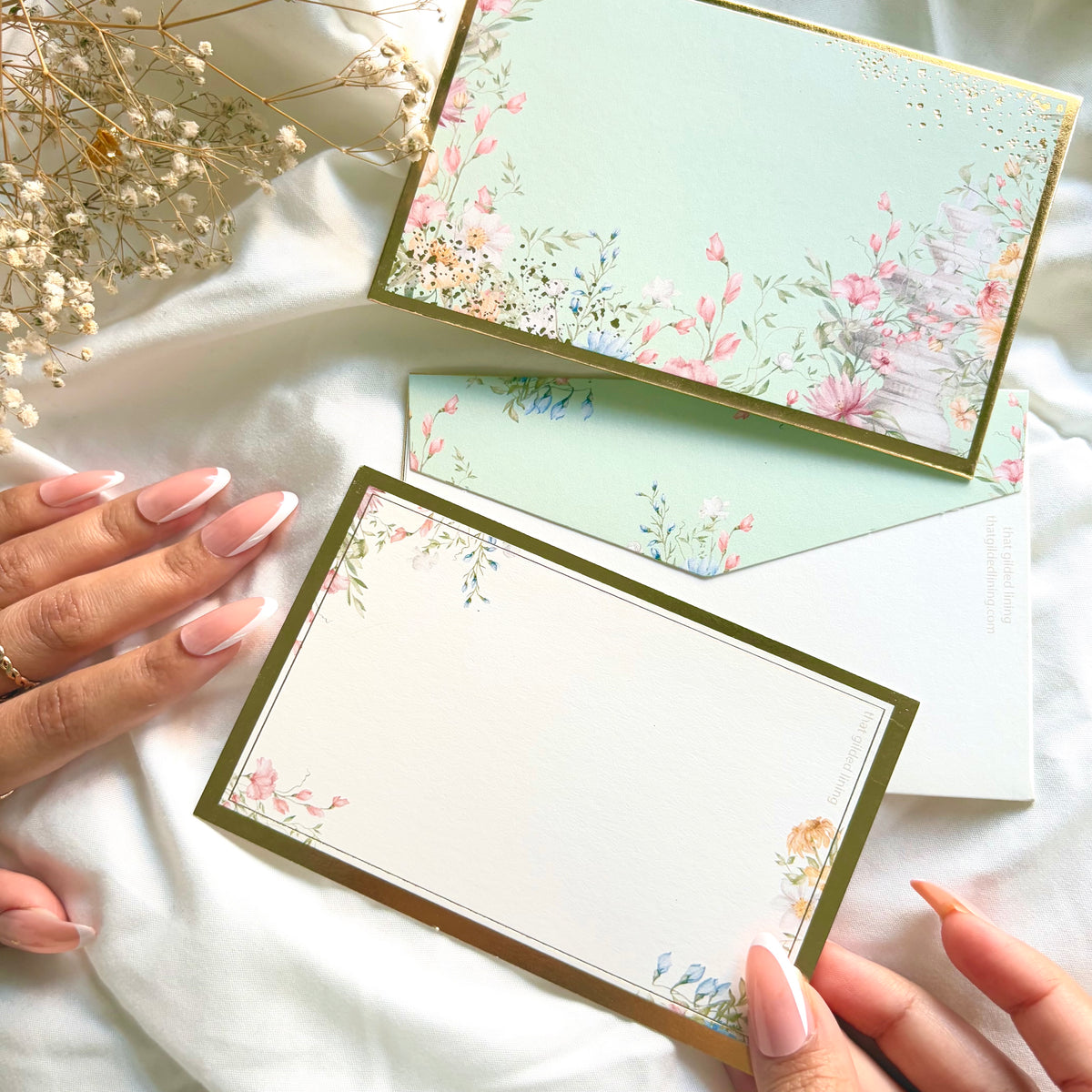 Buy Personalised Notecards- Chiba- That Gilded Lining by Pretty Gilded ...