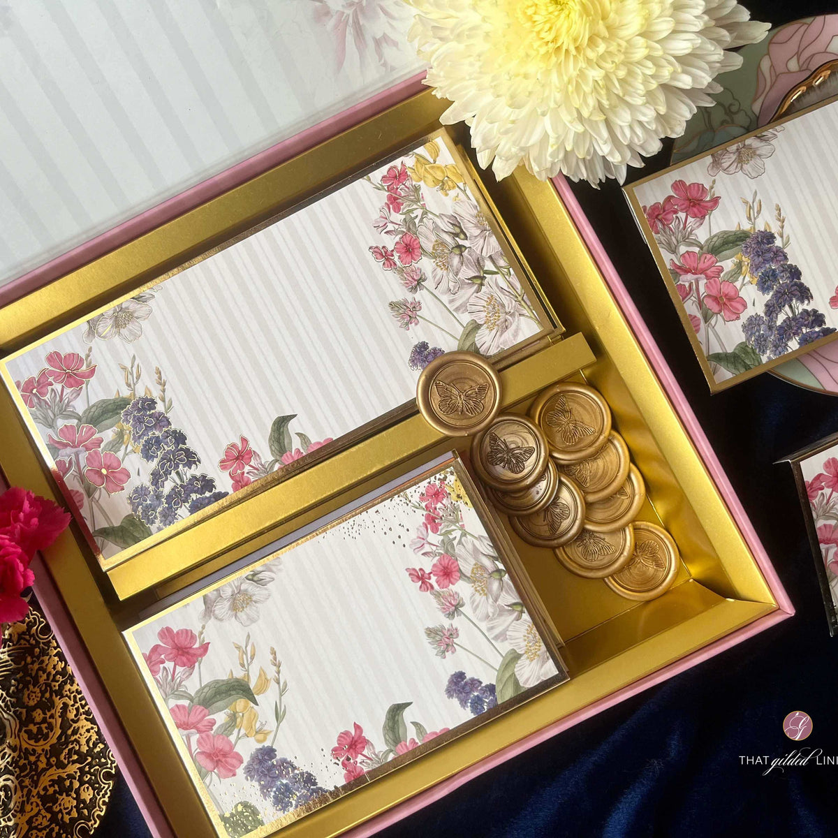 Buy Boxed Stationery Set- Versailles - That Gilded Lining by Pretty ...